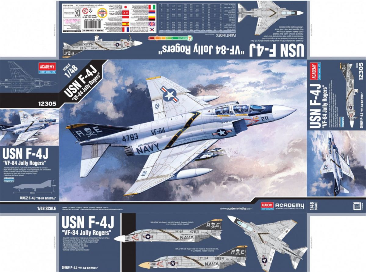 Petrohobby Modelismo - ACADEMY USN F-4J VF-84 Jolly Rogers Model Kit